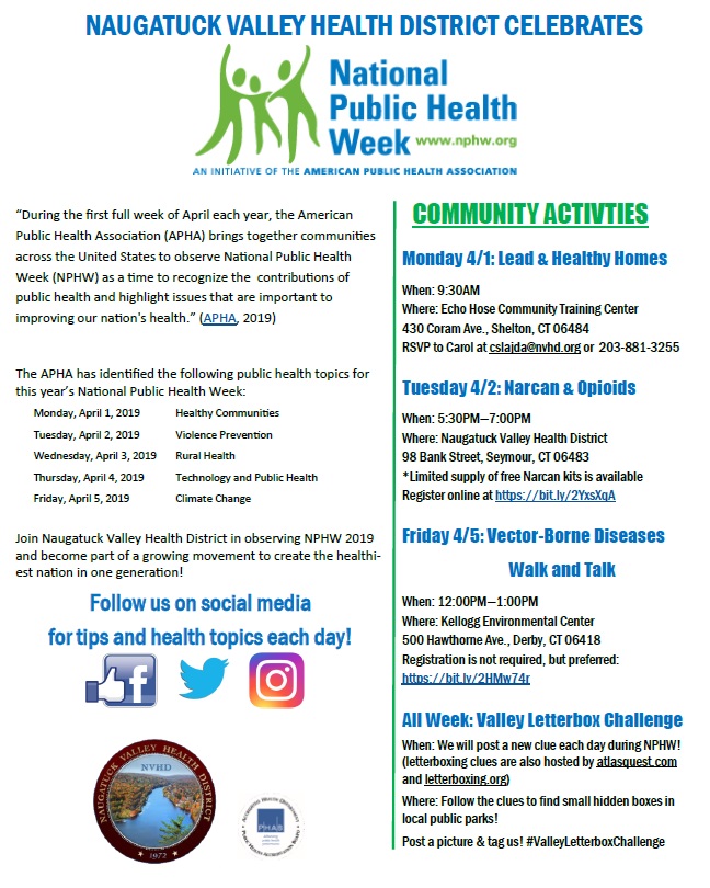 National Public Health Week - Naugatuck Valley Health District