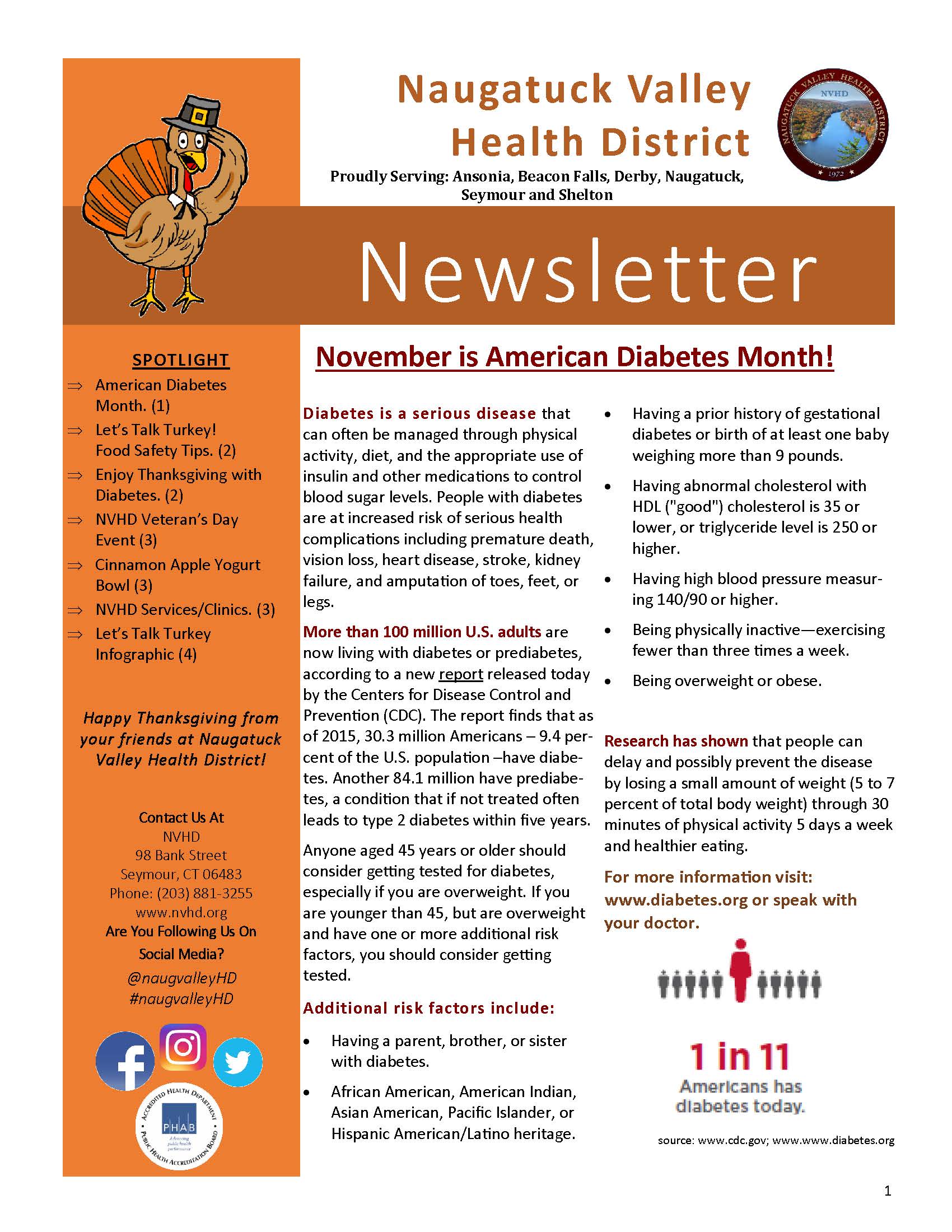 November 2019 Newsletter - Naugatuck Valley Health District