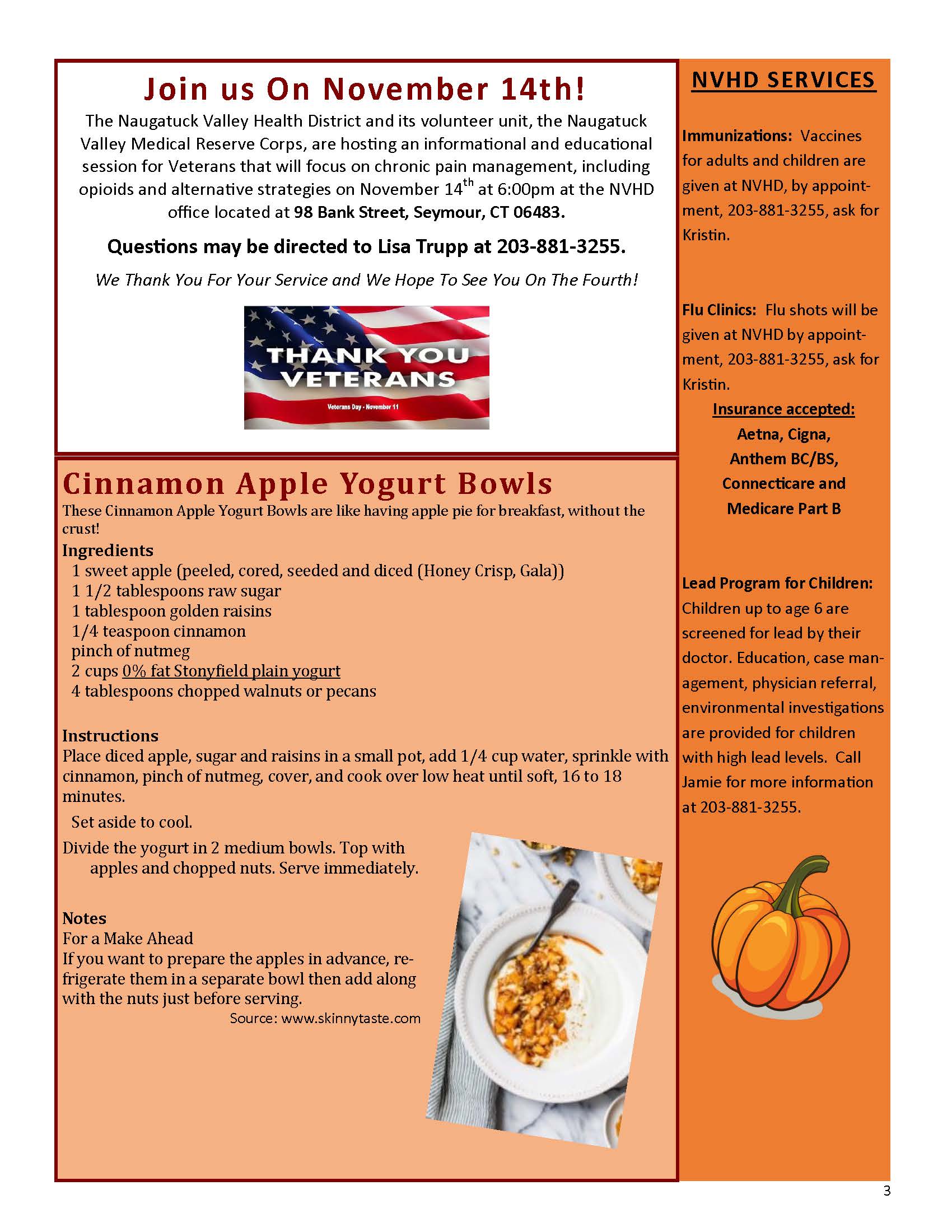 November 2019 Newsletter - Naugatuck Valley Health District